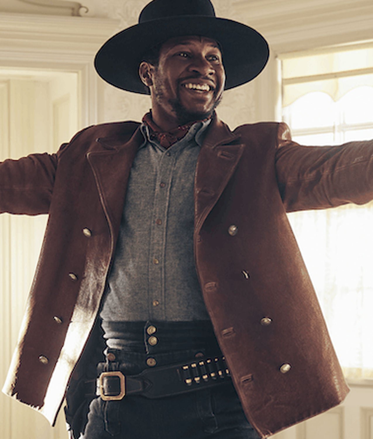 The Harder They Fall Jonathan Majors Leather Jacket