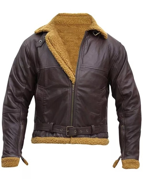 Mens Aviator RAF Pilot Shearling Jacket - Leather Jacketz